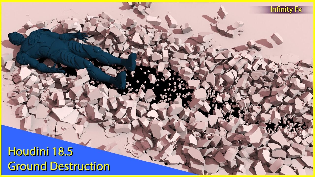 ArtStation - Houdini Ground Destruction || Houdini Ground Impact Fx