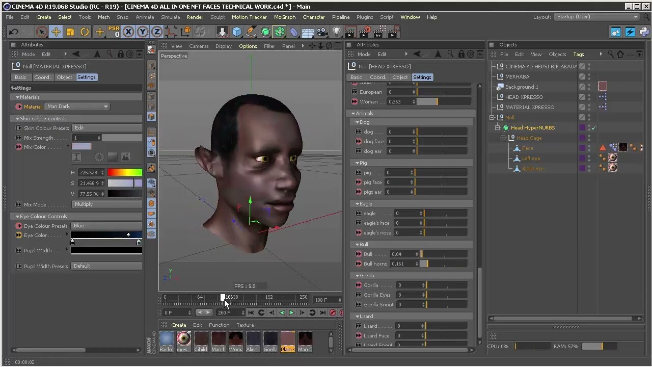ArtStation - CINEMA 4D ALL-IN-ONE NFT HEADS (INCLUDES DETAILED ...