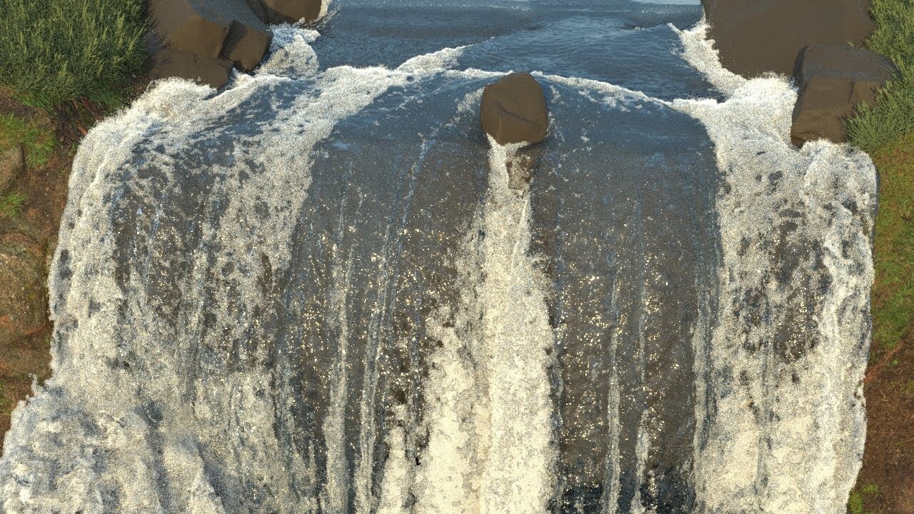 ArtStation - Waterfall Fluid Simulation - Houdini FX