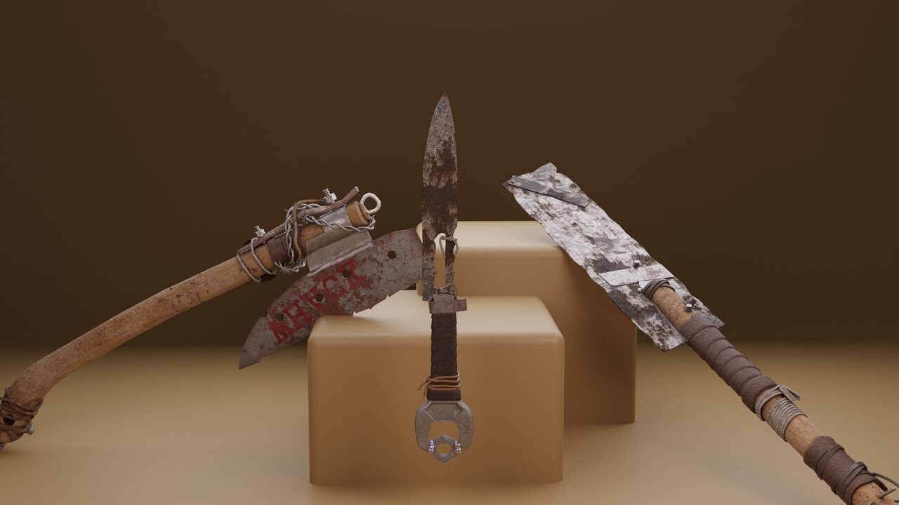 ArtStation - Post Apocalyptic Weapons.