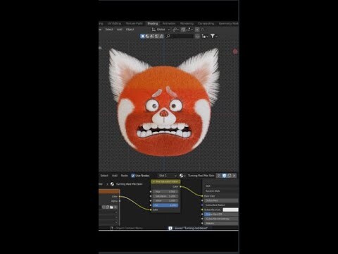ArtStation - Sculpting Turning Red Character in Blender 3.0