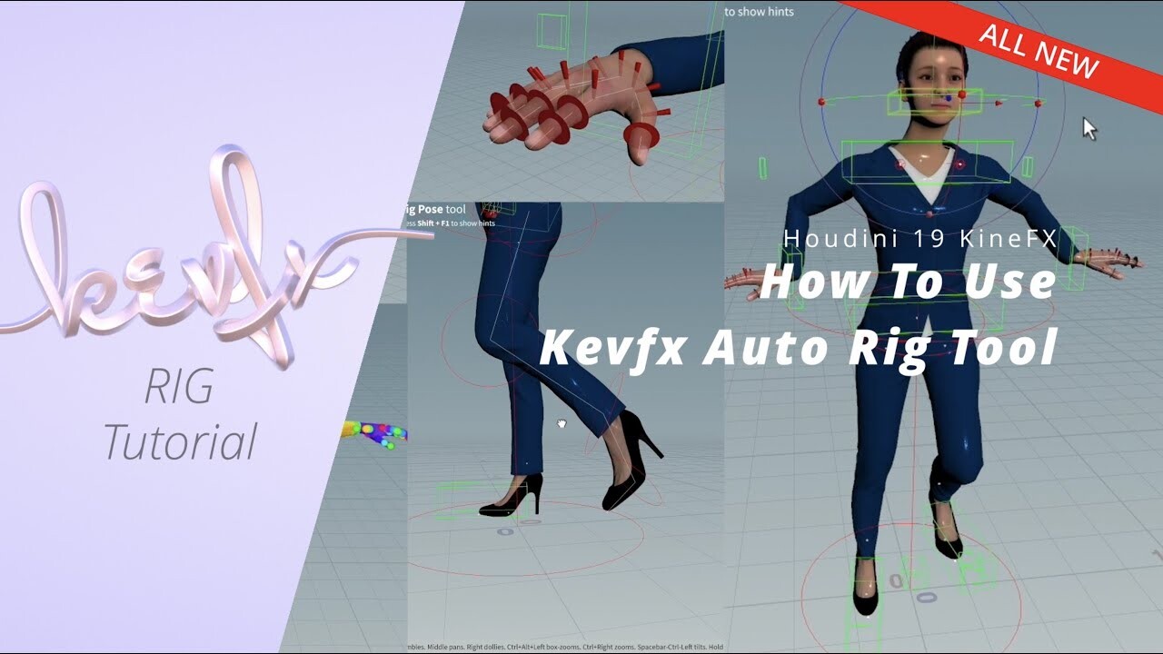 ArtStation - Houdini 19 Character Rigging With Kevfx Auto-Rig Tools