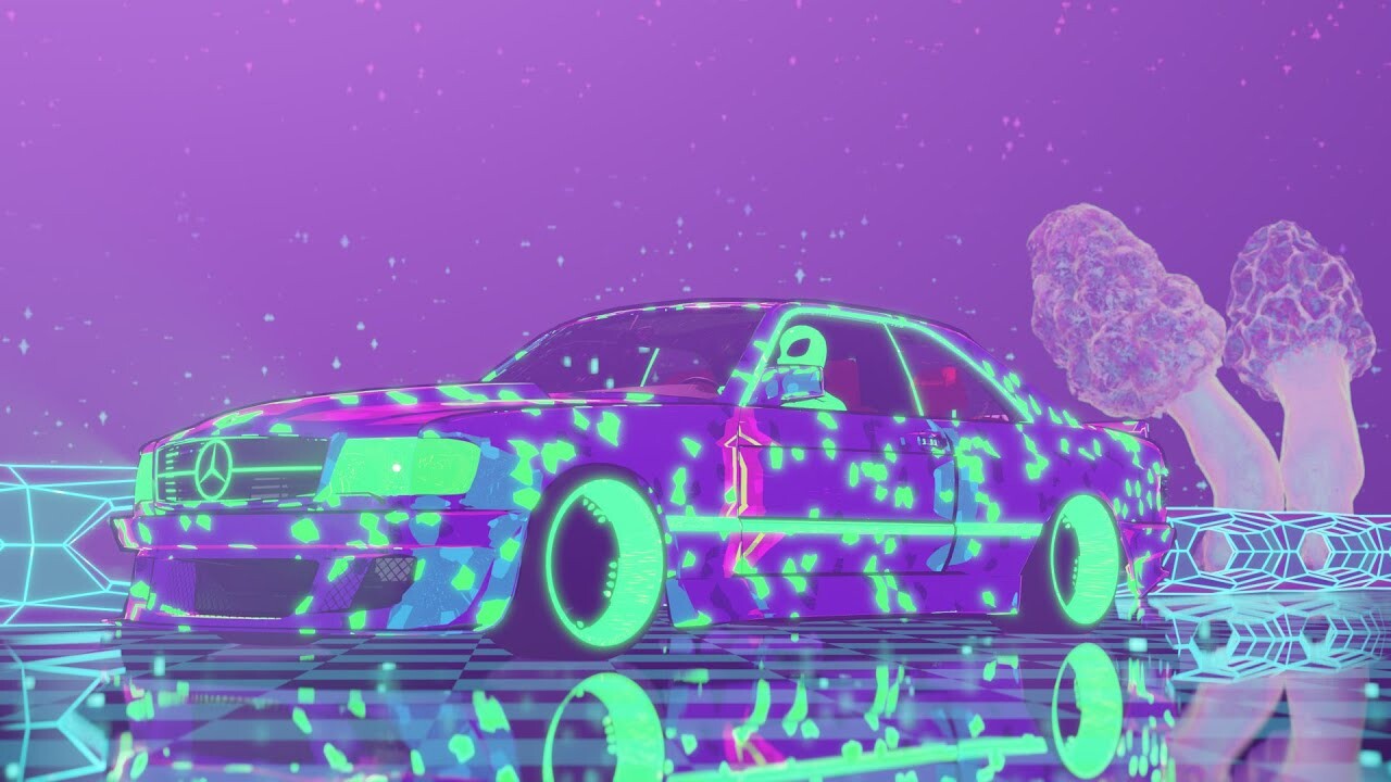 ArtStation - CARTOON STYLE MERCEDES-BENZ 560SEC AMG