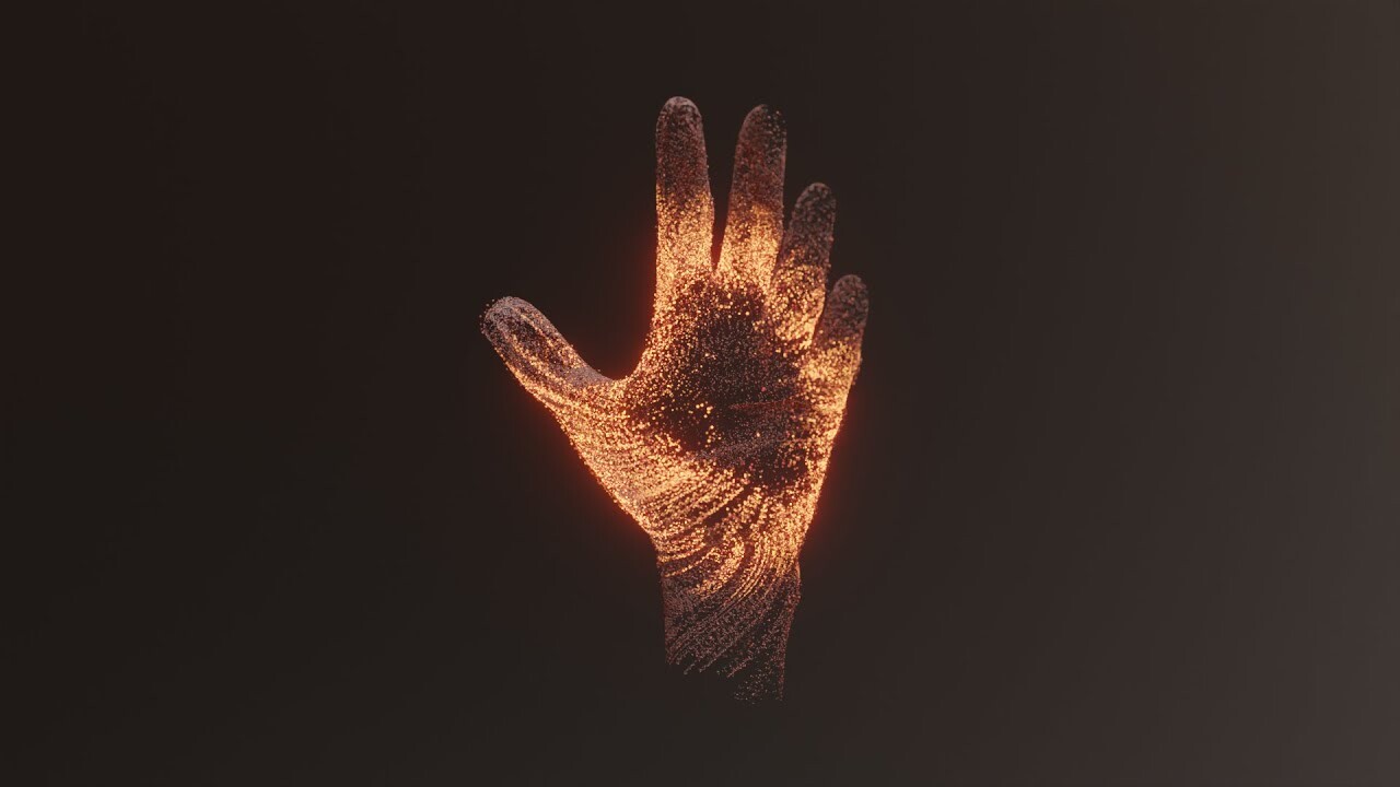 ArtStation - Hand morph particles animation