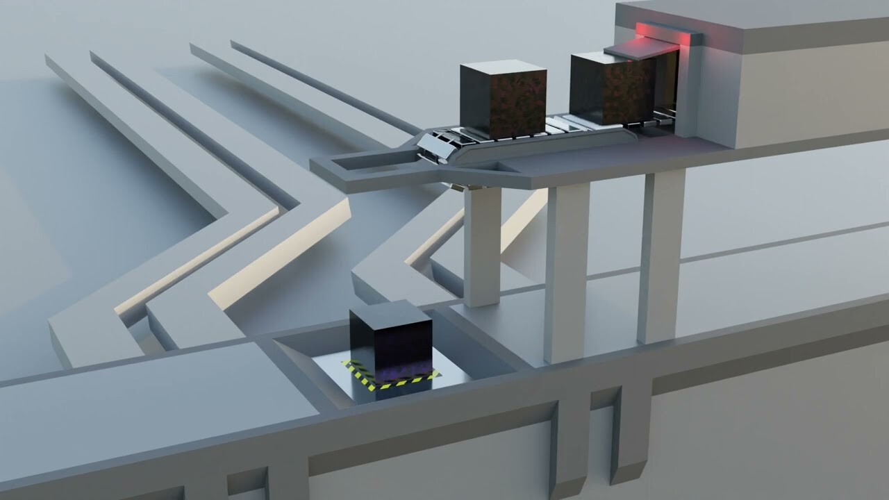 ArtStation - Animated Cubes on Conveyor (with sound)