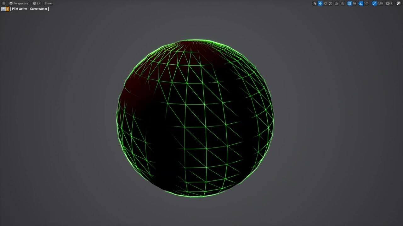 ArtStation - Wireframe Grid with Wave Movement