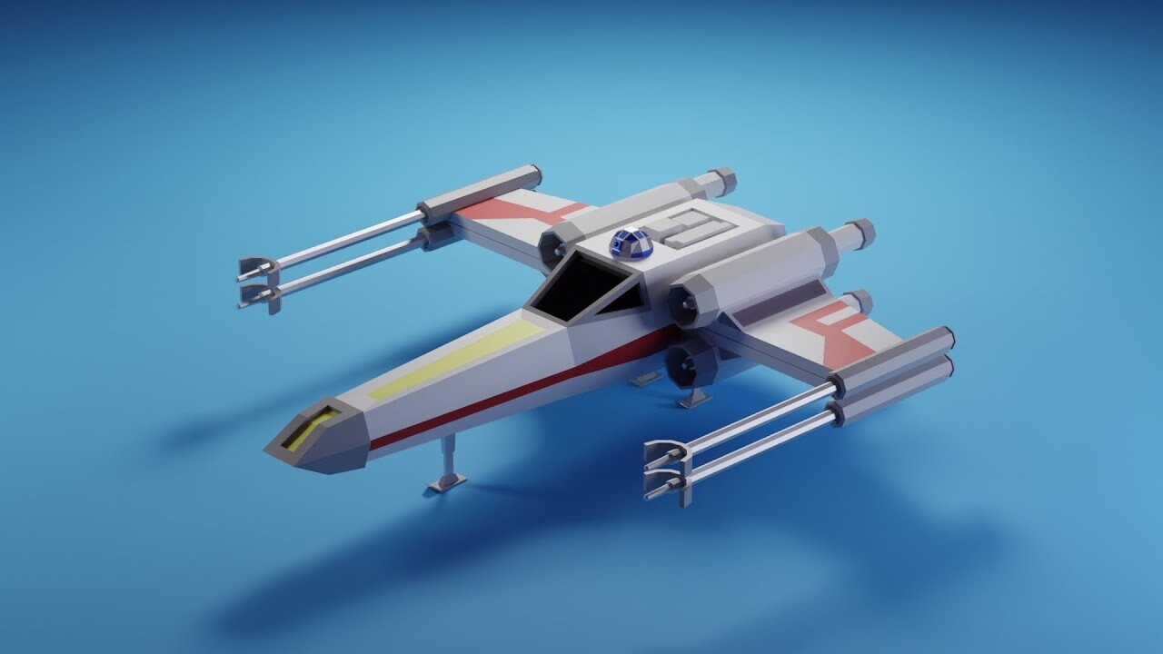 ArtStation - Star wars Low Poly X-wing