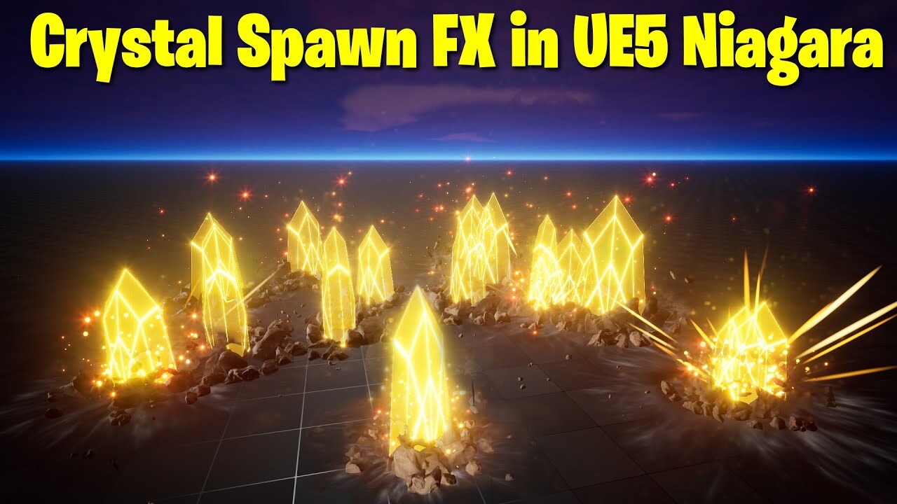 ArtStation - Crystal Spawn FX in UE5 Niagara Tutorial | Download Files