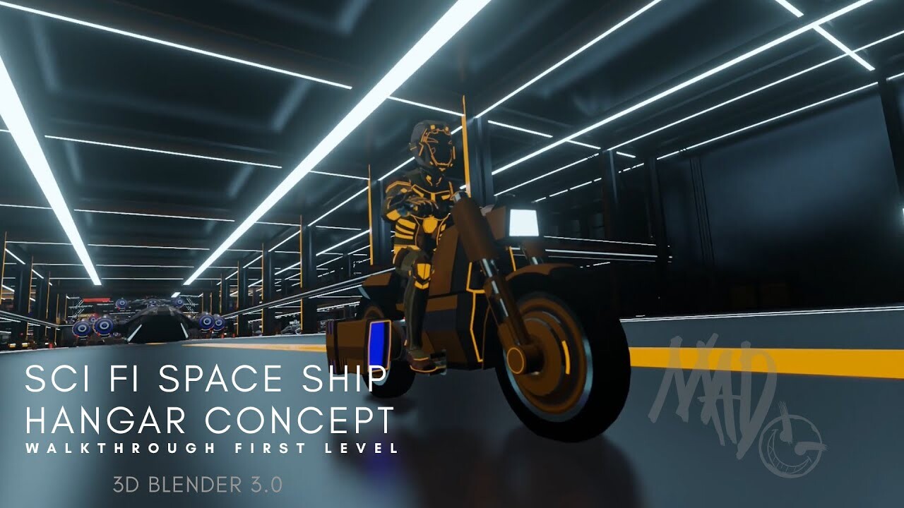 ArtStation - Sci Fi Space Ship Hangar Concept