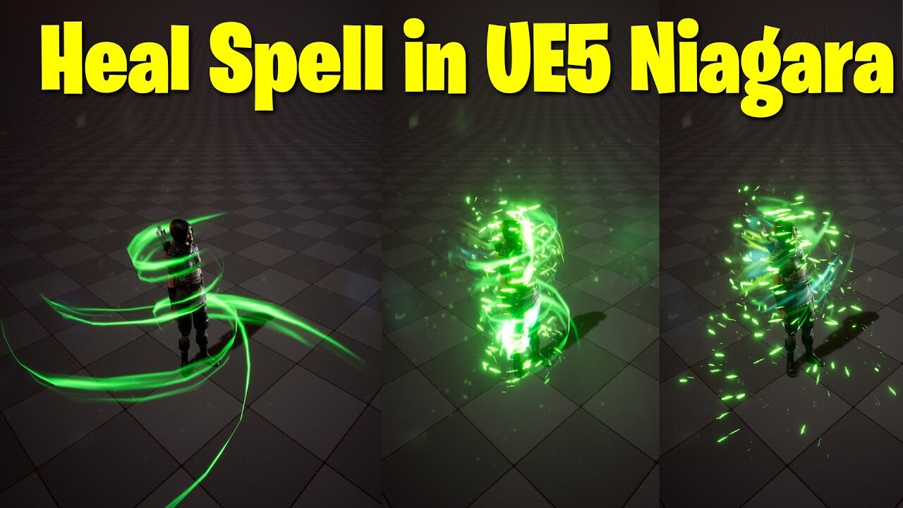 ArtStation - Heal Spell in UE5 Niagara Tutorial | Download Files