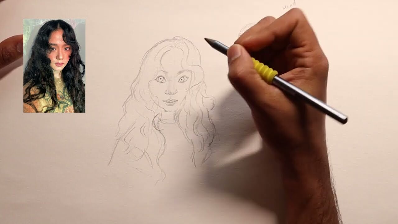 ArtStation - Asian girl sketch video