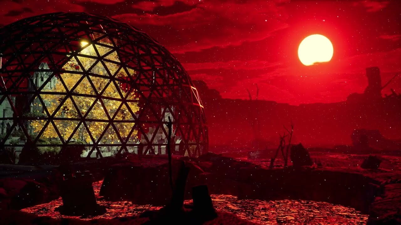 ArtStation - Domed Medival City with Giant Sacred Tree in a Hellscape