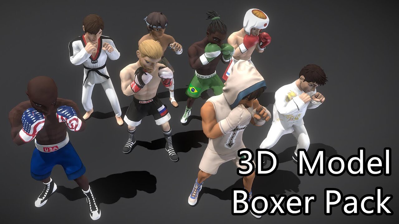 ArtStation - 3D Model - Boxer Pack - Downloadable