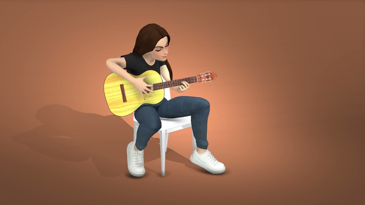 ArtStation - playing guitar animation