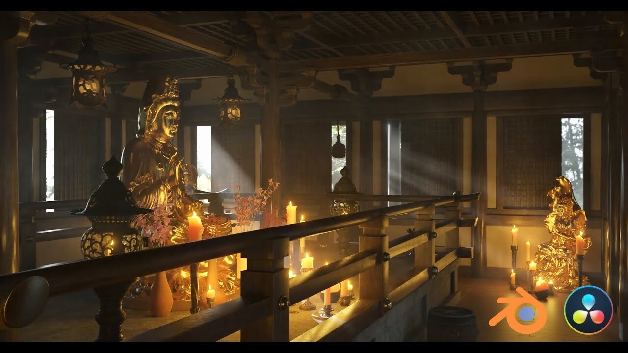 ArtStation - Cinematic interior light study - A Traditional Japanese ...