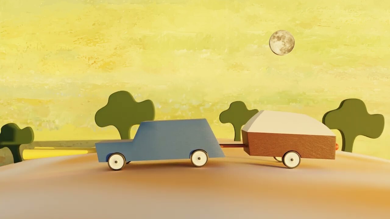 ArtStation - Wood car animation