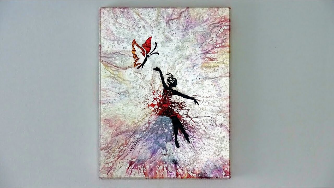 ArtStation - Easy BALLERINA Painting ~ EMBELLISH Acrylic Pour Painting ...