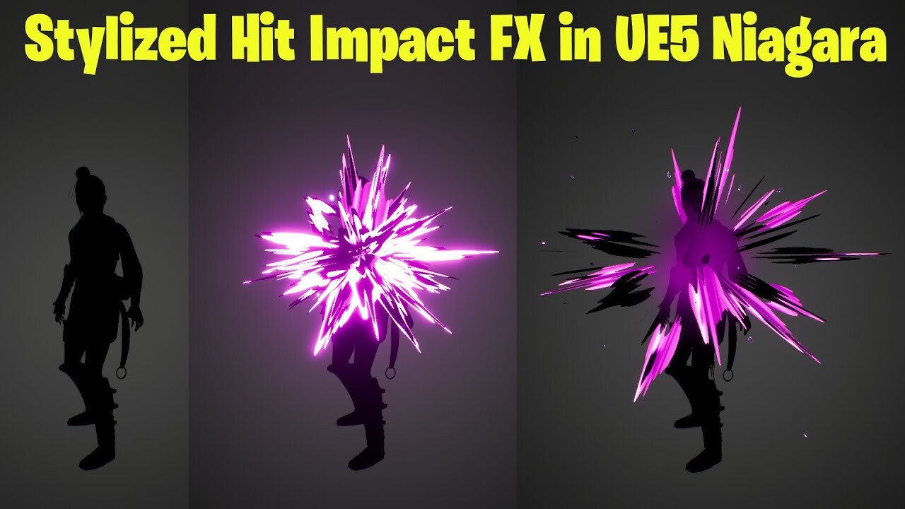 ArtStation - Stylized Hit Impact FX in UE5 Niagara Tutorial | Download Files