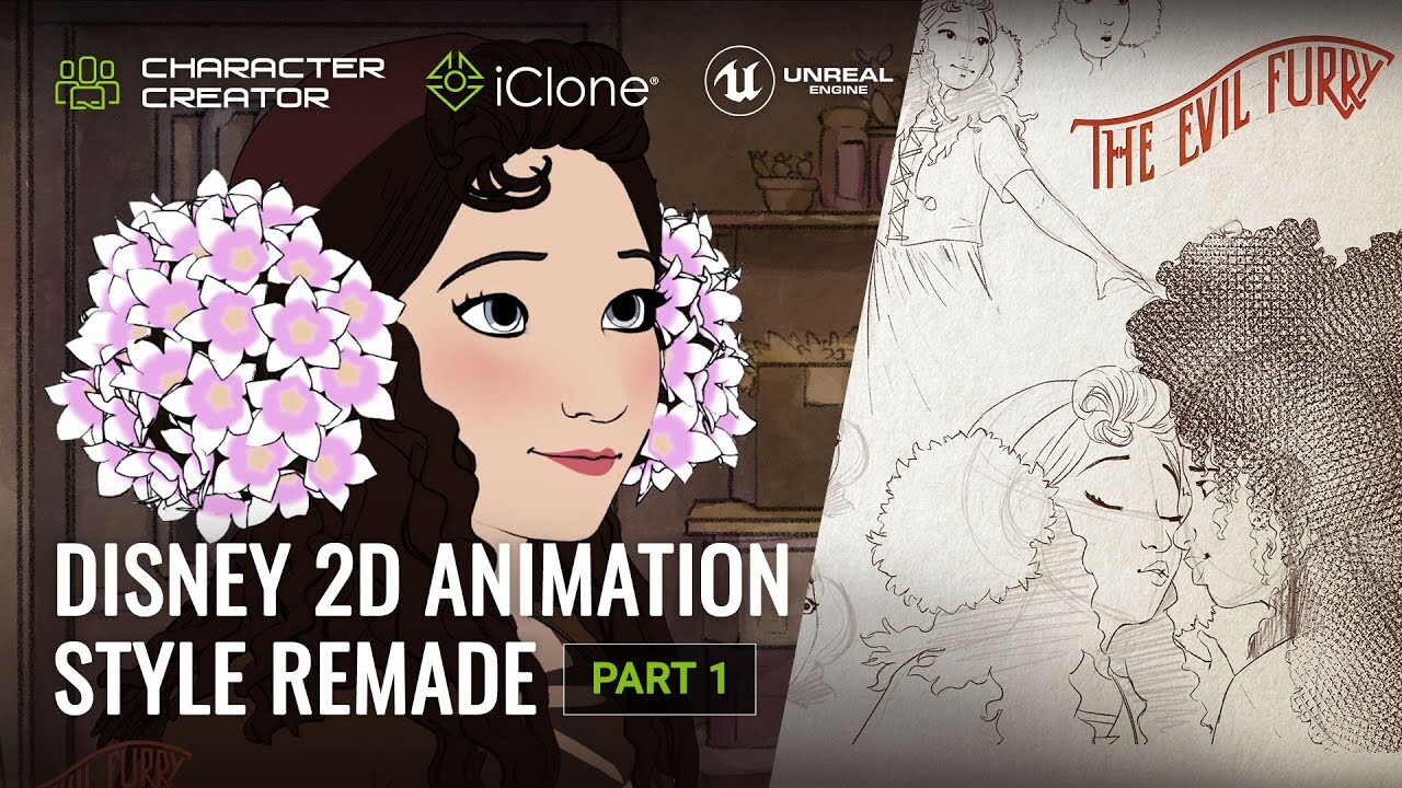 ArtStation - Old Disney 2D Animation Style Remade with Character Creator 4