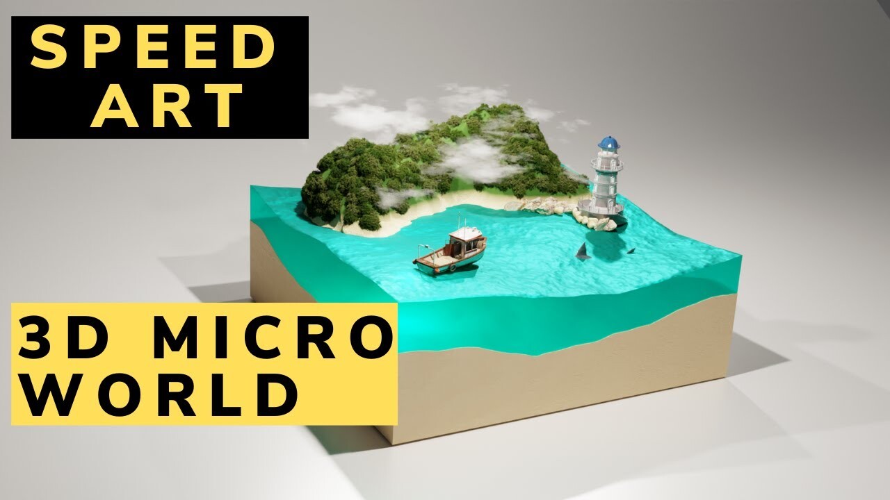 ArtStation - blender micro world island