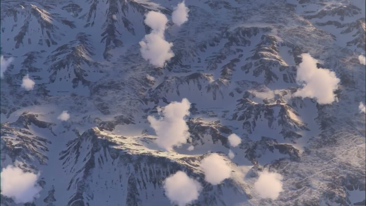 ArtStation - Snowy Mountain Range - Houdini