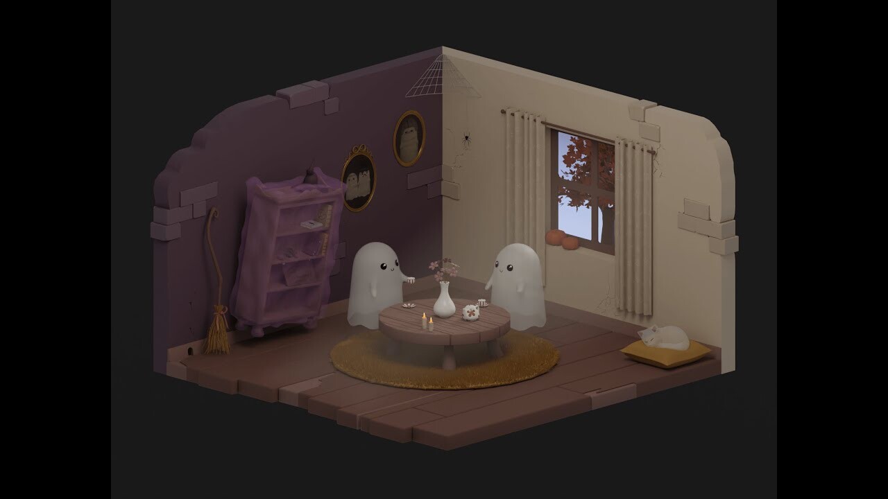 ArtStation - Ghosts taking a tea