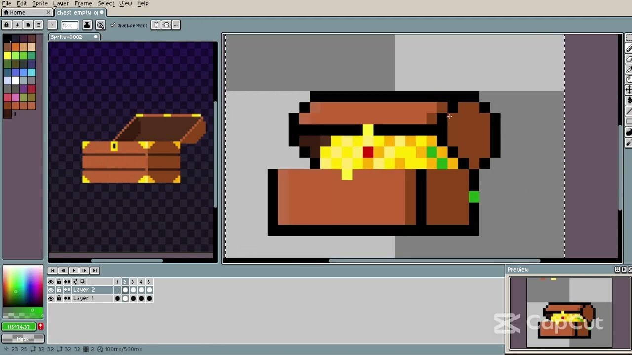 ArtStation - Chest pixel art 32x32