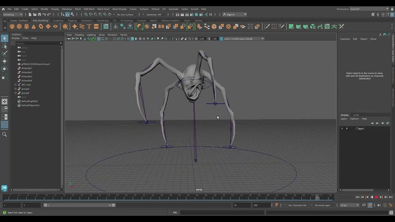 ArtStation - Spiderhead Model Jump Animation