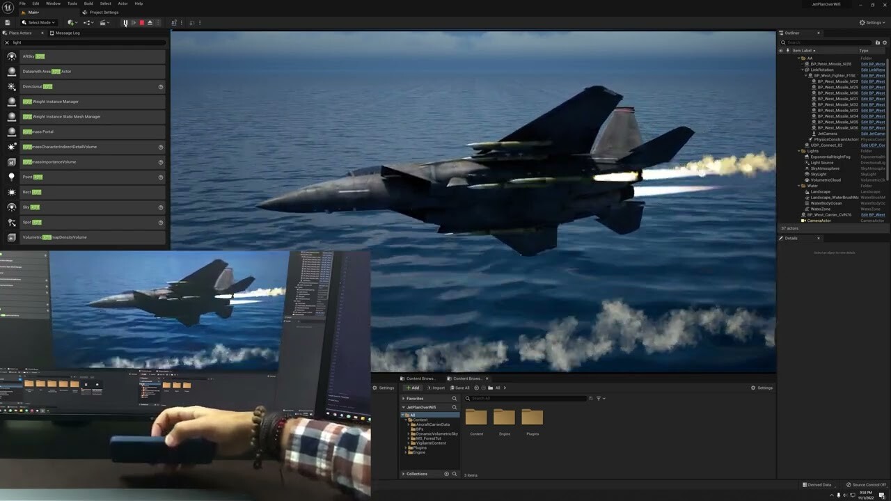ArtStation - Flying an F-15 Fighter Jet using Phone Sensors Data in ...