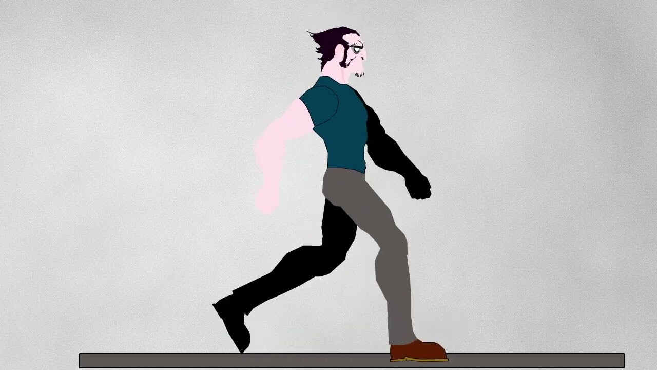 ArtStation - 2d animation - walk cycle exercise (AI and AA)