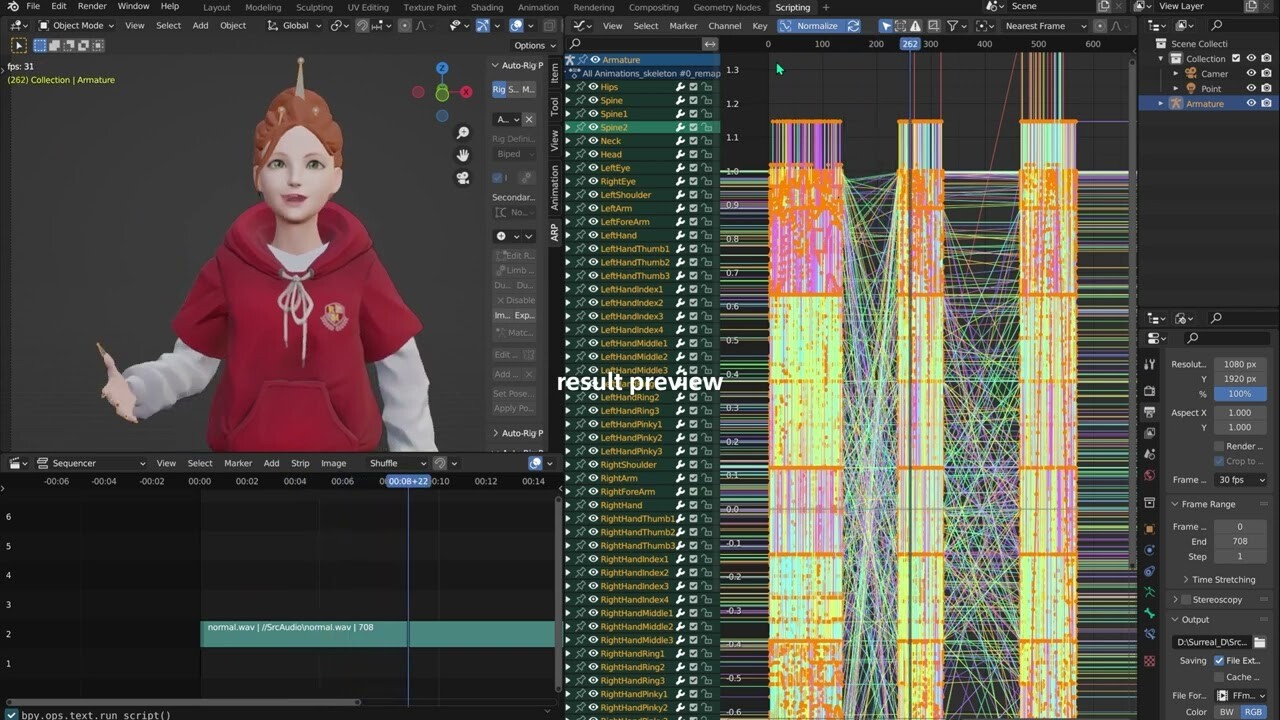ArtStation - Blender render service for AI test (audio to gesture)