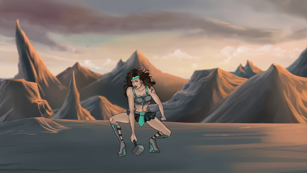 ArtStation - Female Warrior - Animation