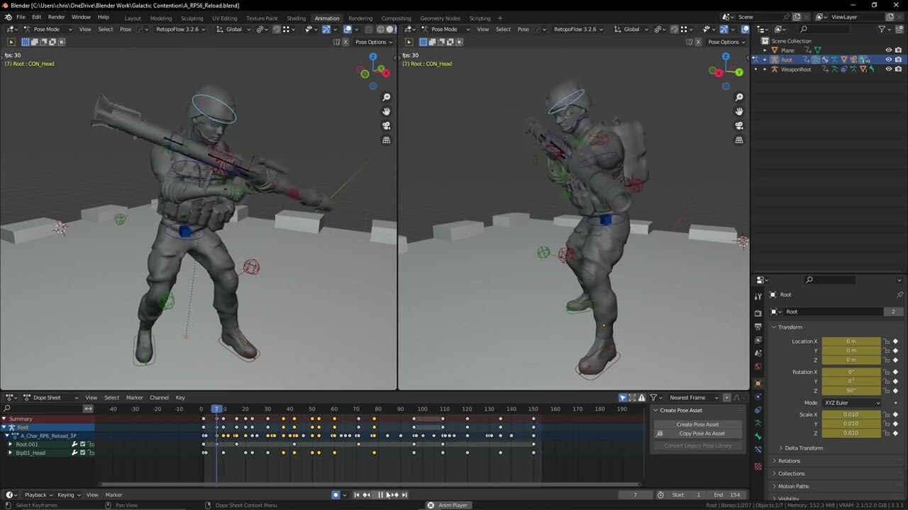 ArtStation - RP6 Weapon Animations (Squad Mod "Galactic Contention")