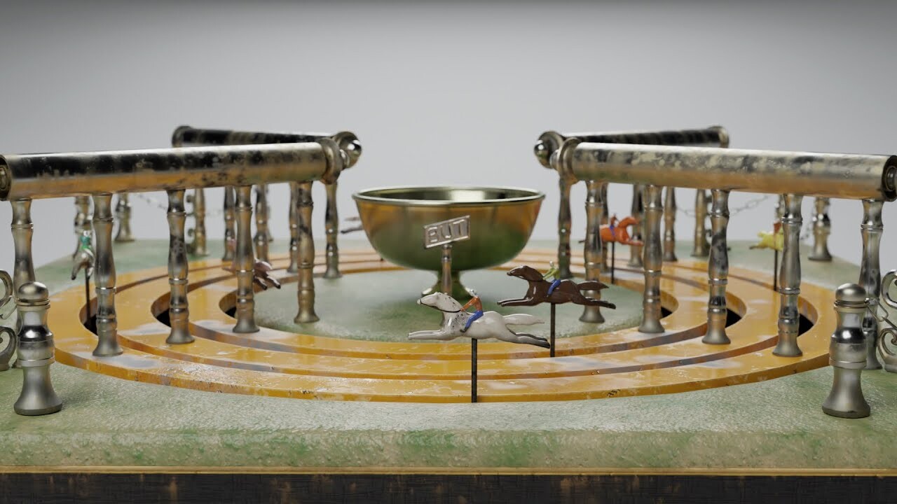 ArtStation - Blender Work - Mechanical Horse Racing Game