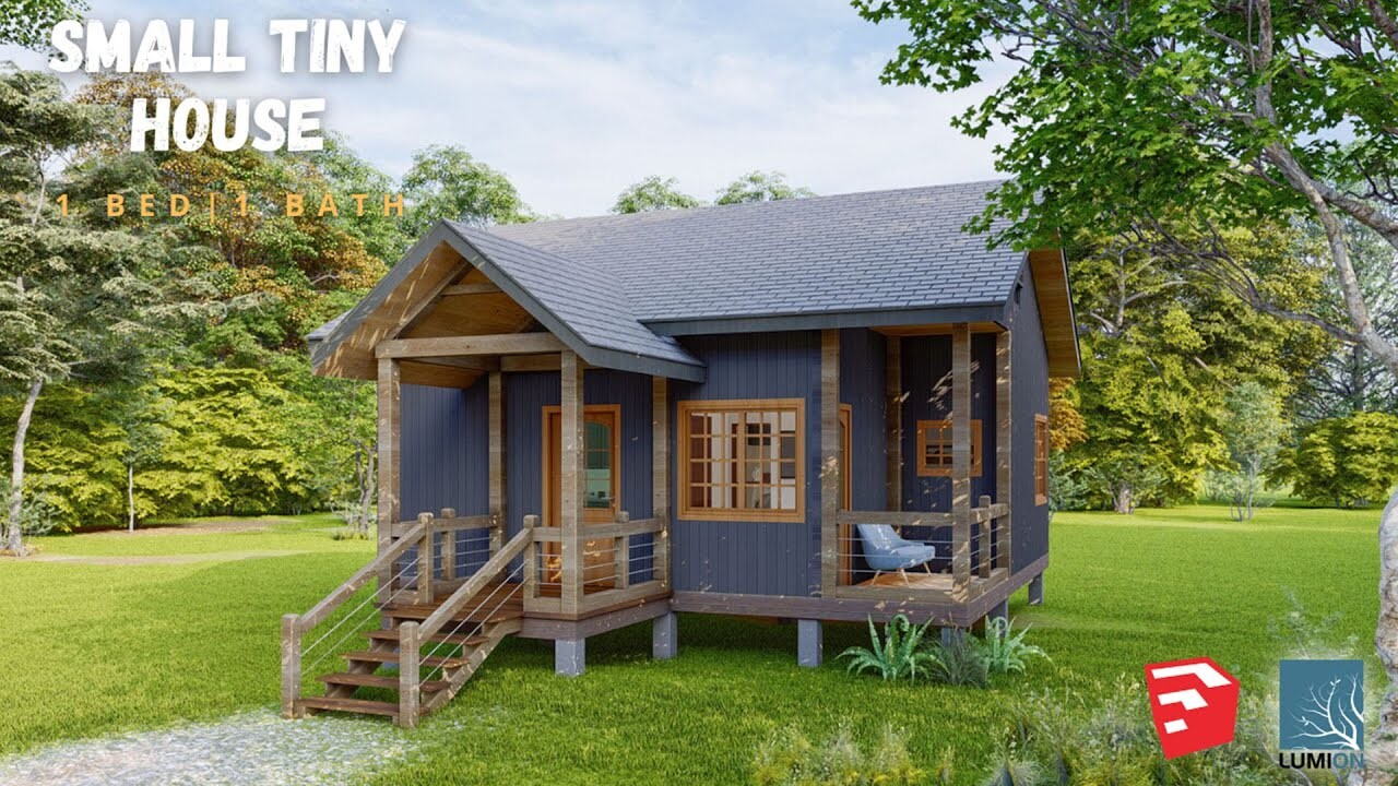 ArtStation - Small Tiny House Design & Architectural Rendering