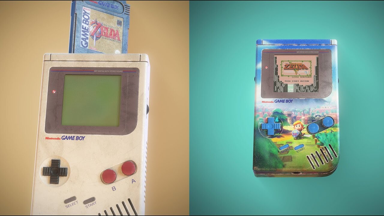 ArtStation - Gameboy Blender Cycles and Eevee Realtime Render