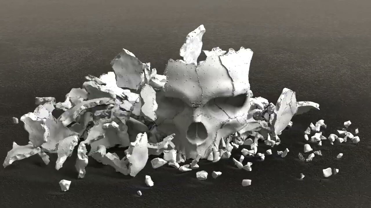 ArtStation - Houdini Skull disintegration effect