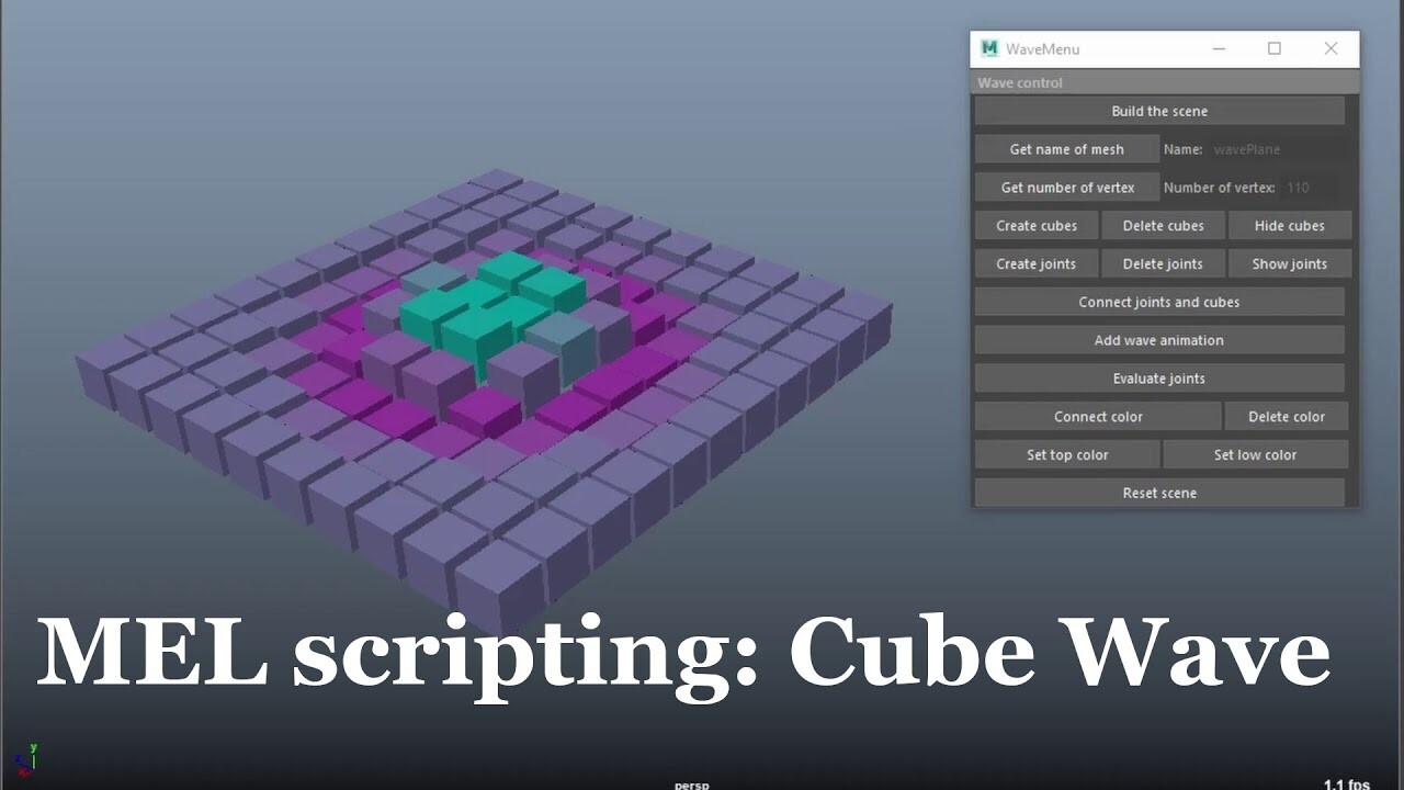 ArtStation - MEL Scripting Tutorial - Cube Wave