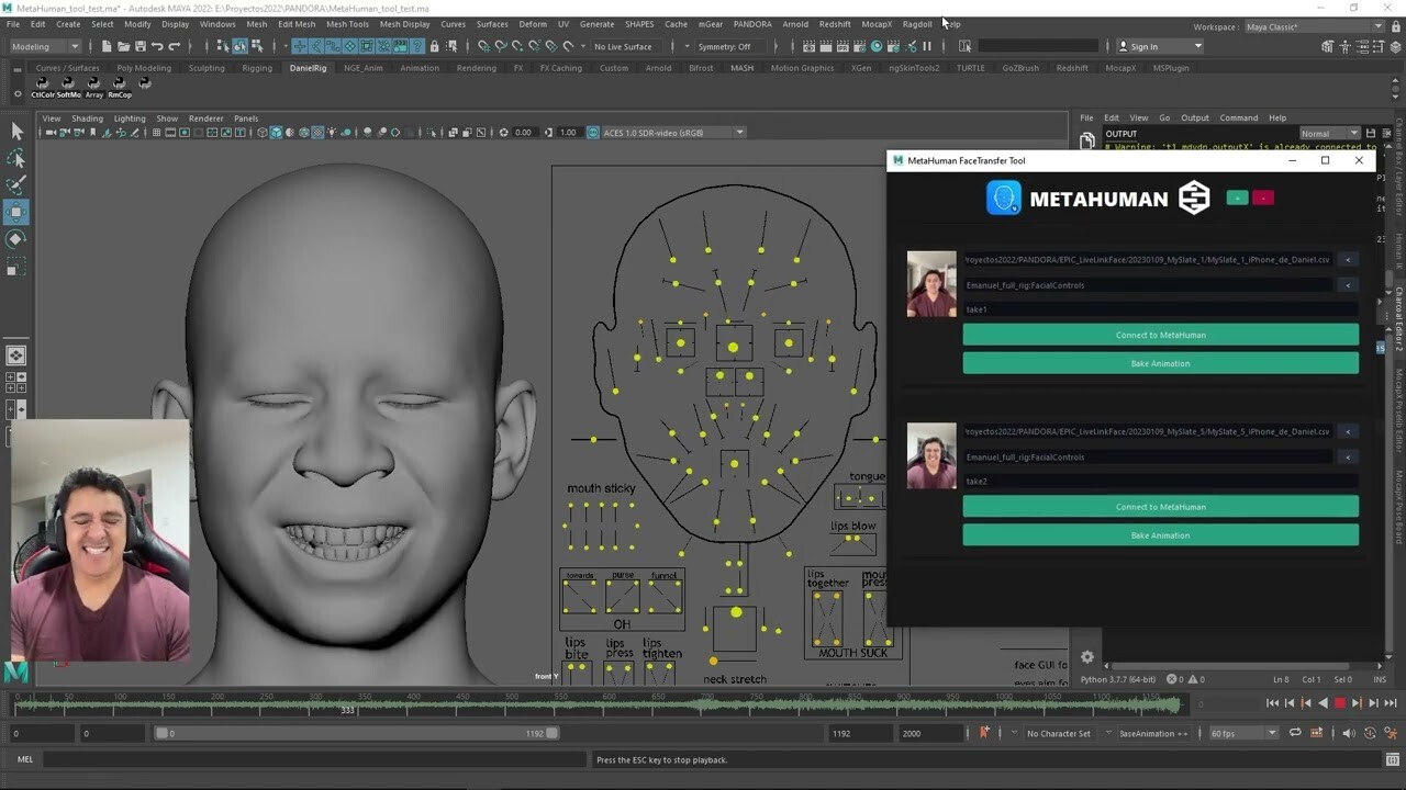 ArtStation - Transfer Animations Tool from LiveLinkFace of UE