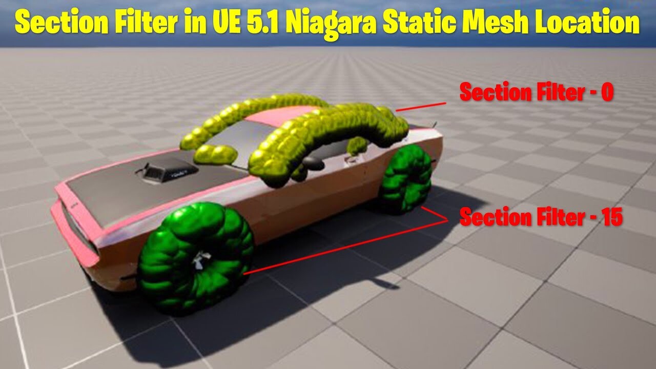 ArtStation - Section Filter in UE 5.1 Niagara Static Mesh Location
