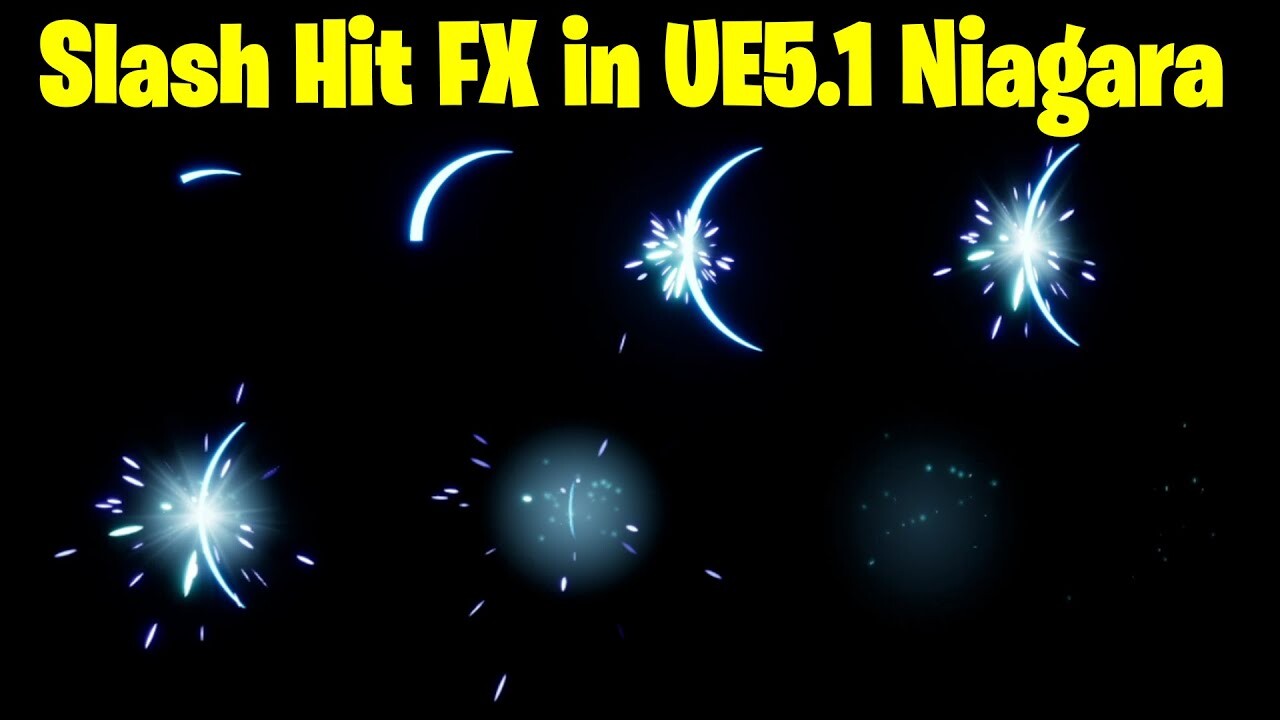 ArtStation - Slash Hit FX in Unreal Engine 5.1 Niagara Tutorial | Download Files