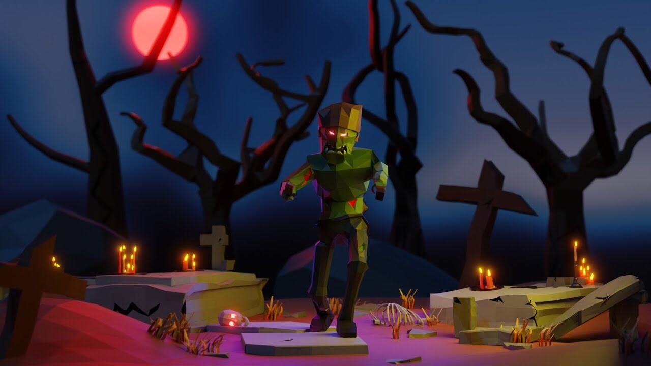 ArtStation - Low poly dancing zombie