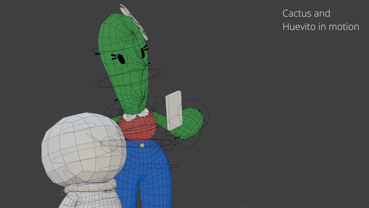 ArtStation - Cactus y Huevito Rig made in Blender