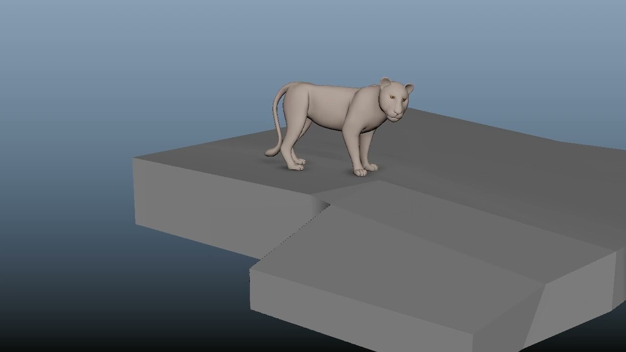 ArtStation - Tiger movement, looking at prey