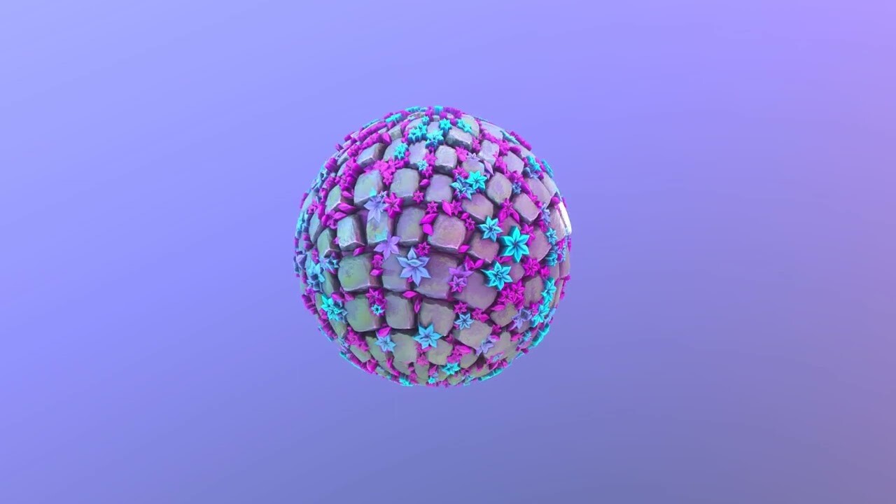 ArtStation - COBBLESTONE & FLOWERS MATERIAL