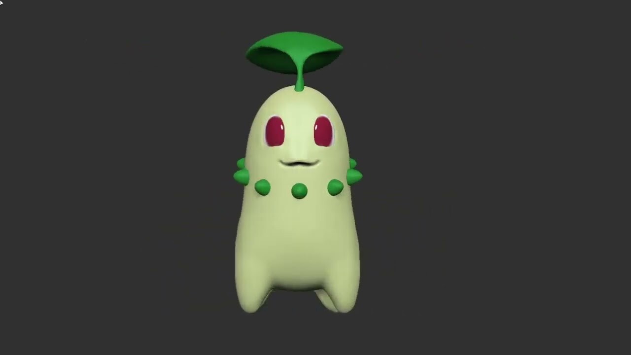 ArtStation - Chikorita 3D modeling