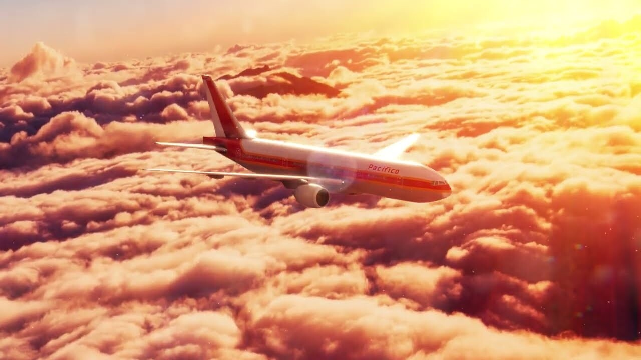 ArtStation - Plane flying into the sunset + Breakdown