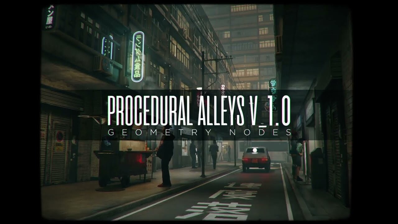 ArtStation - Procedural Alleys Blender Pack