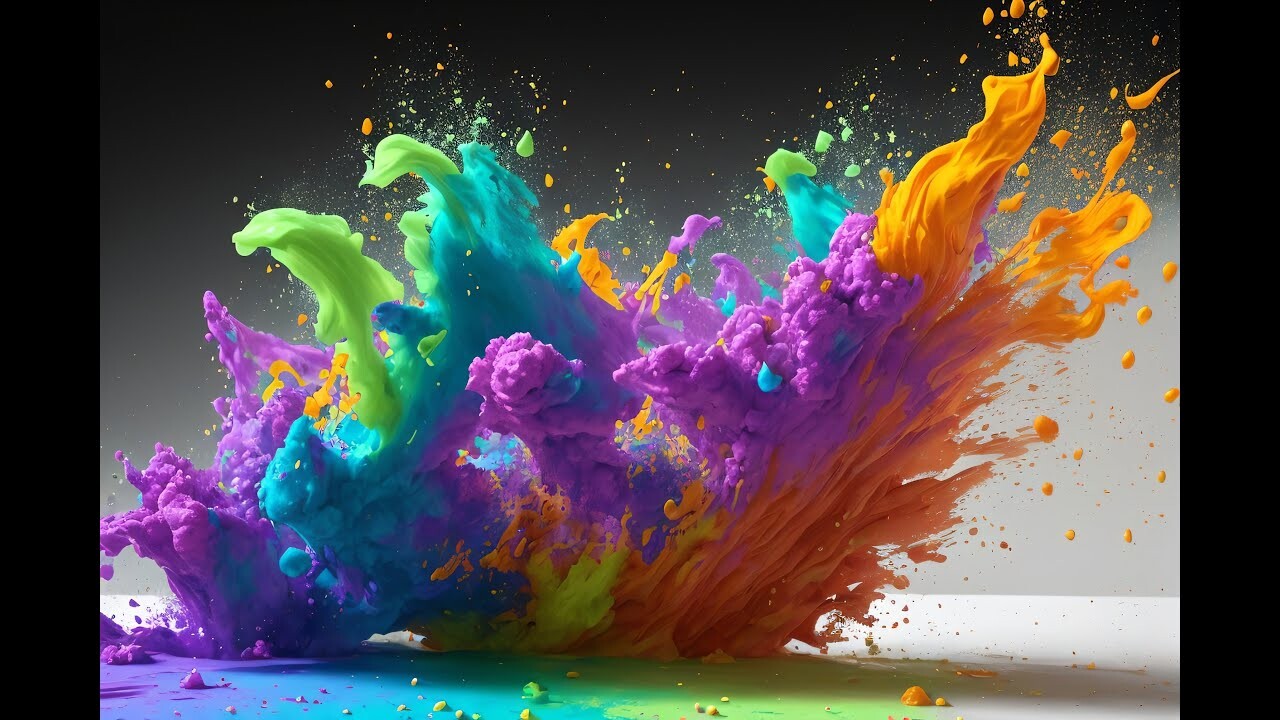 ArtStation - Vibrant spirit of Holi colorful splash animation