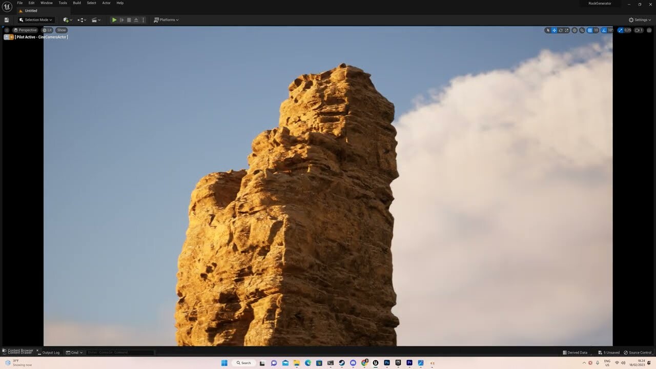 ArtStation - Procedural Rock Generator in Unreal Engine 5